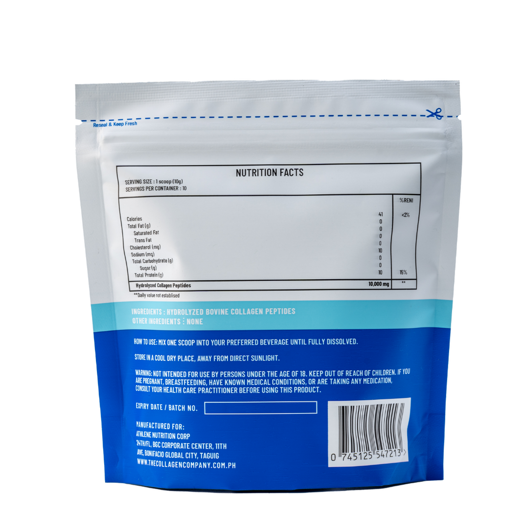 Collagen Peptides Powder Unflavored 100g | The Collagen Company